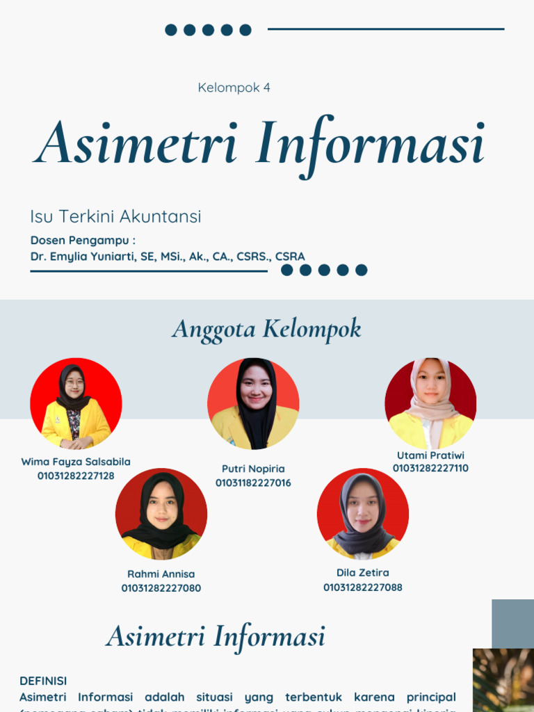 Kelompok 4 - Asimetri Informasi | PDF