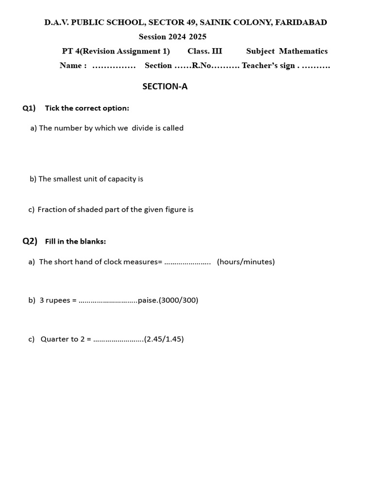 Revision Assignment 1 PT 4 | PDF
