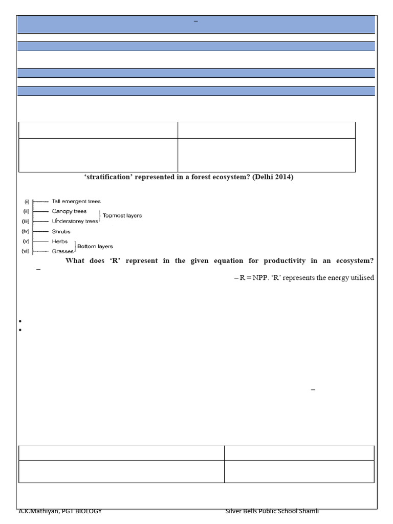 CBSE Class 12 Biology Ecosystem Guide | PDF | Ecosystem | Food Web