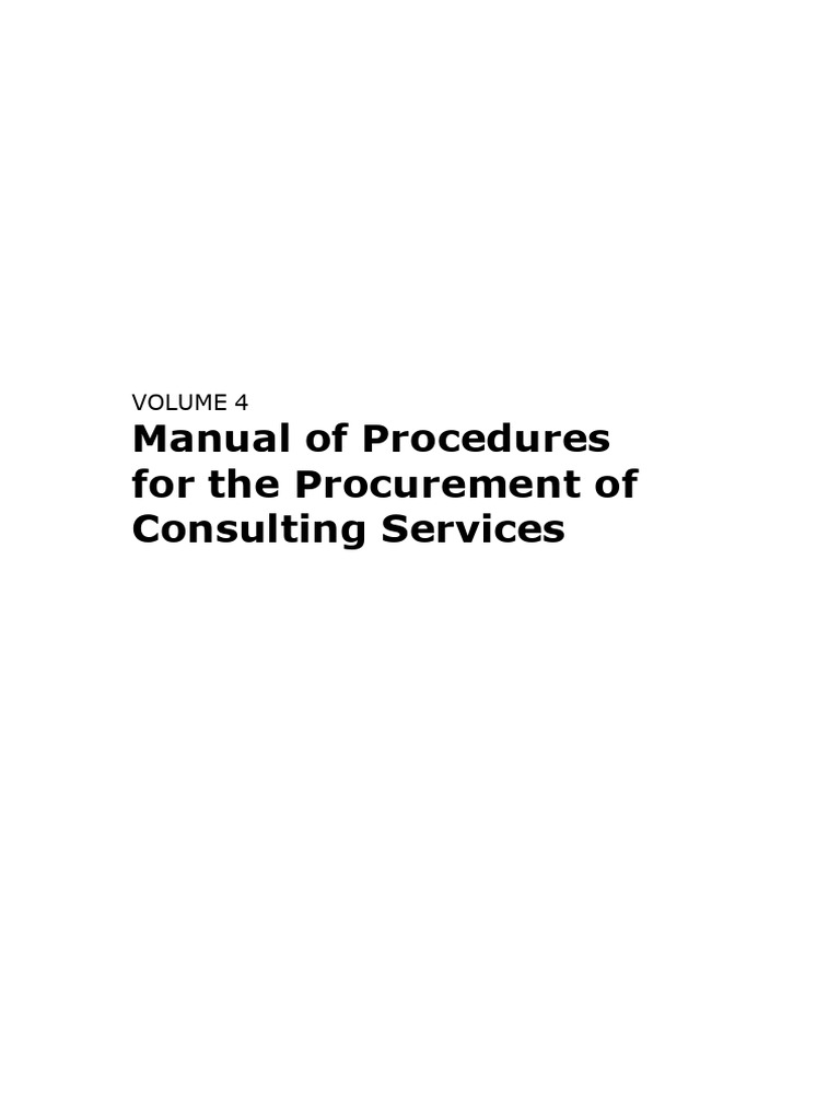 Consulting Services Procurement Guide | PDF | Specification (Technical ...