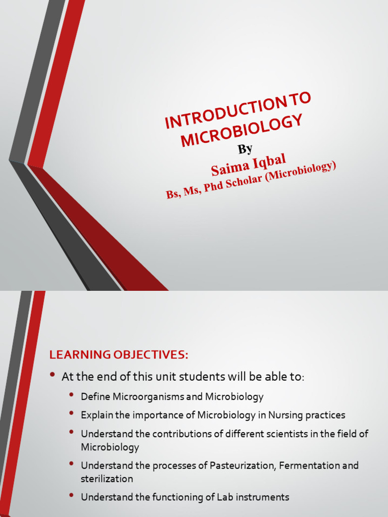 Introduction To Microbiology | PDF | Microorganism | Microbiology