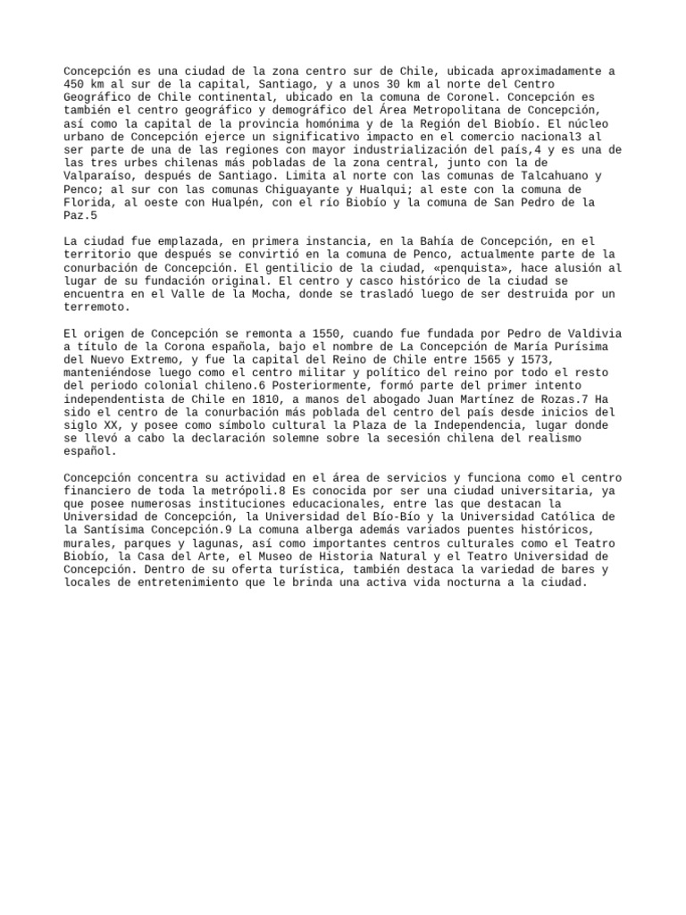 Concepcion | PDF | Chile