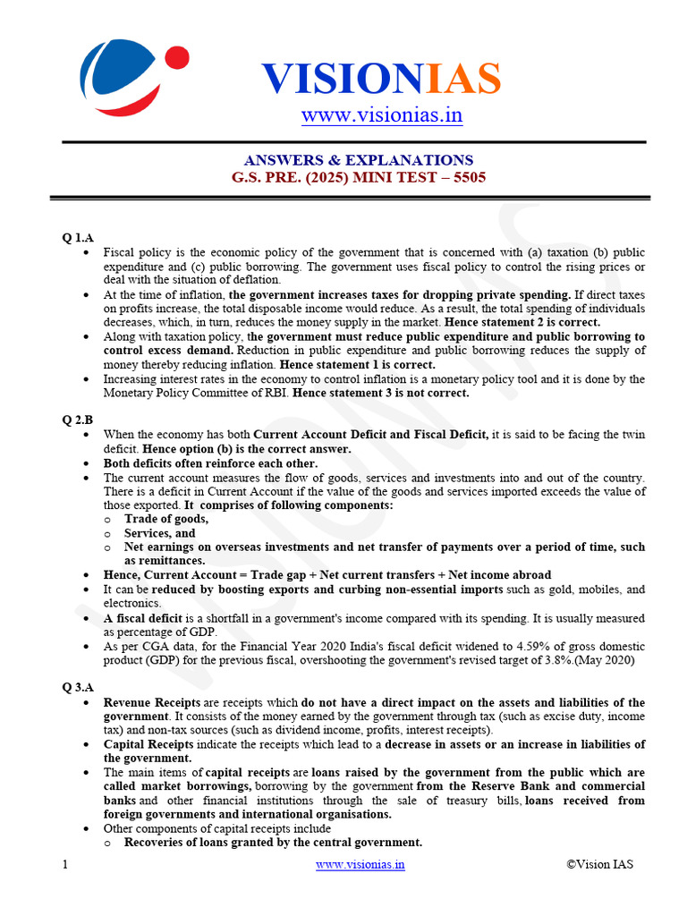 Economics Test 3S | PDF | Government Budget Balance | Fiscal Policy