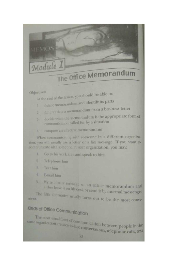 Office Memorandum Handout | PDF