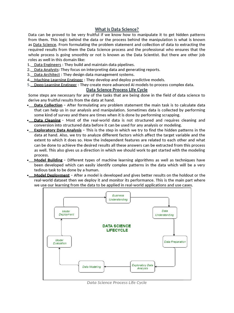 Data Science Process Stages Lecture 2 | PDF | Data Science | Data Analysis