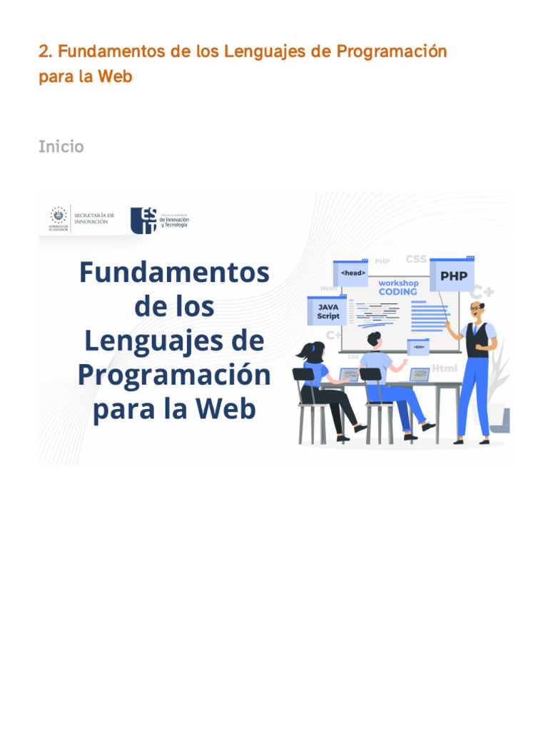 DAW 2. Fundamentos de los Lenguajes de Programación para la Web | PDF | Computación en la nube ...