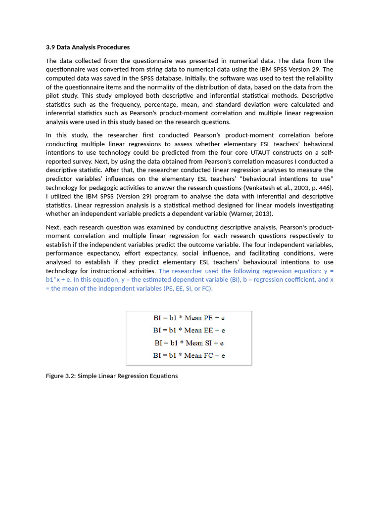 Research Analysis Procedures | PDF | Regression Analysis | Linear ...