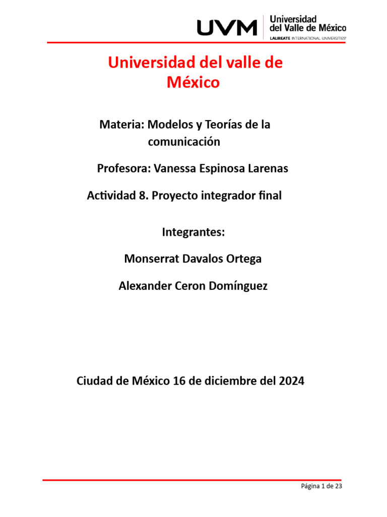 A8 Mdo | PDF | Comunicación | Información