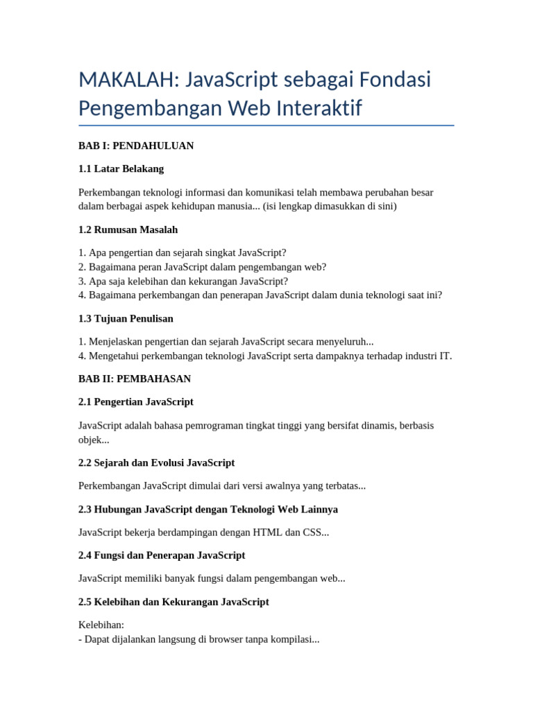 JavaScript: Fungsi dan Sejarahnya | PDF