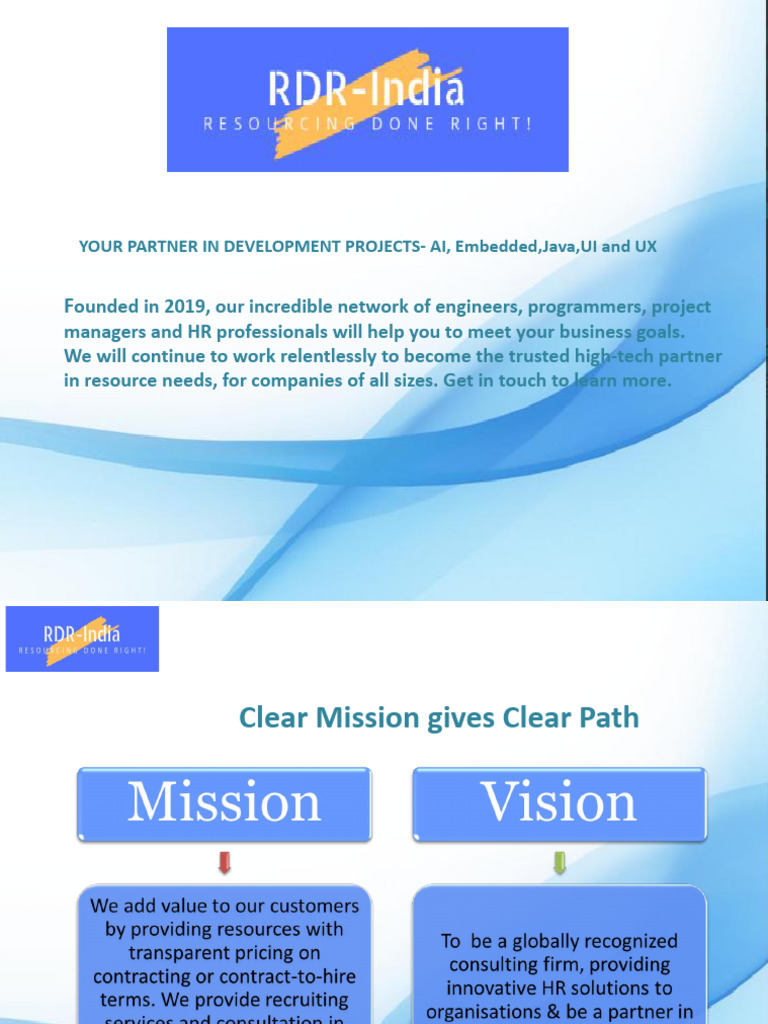 RDR INDIA - Proposal.pptx (1) | PDF | Business | Economies