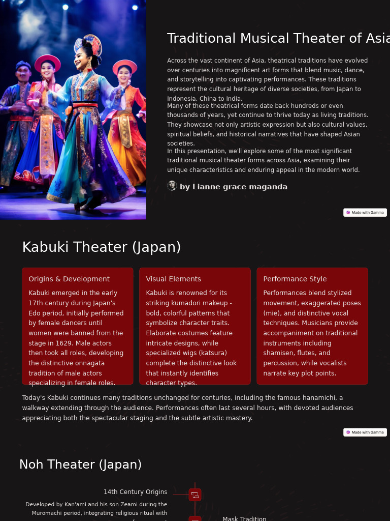 Traditional Asian Musical Theater Forms | PDF | Performing Arts ...