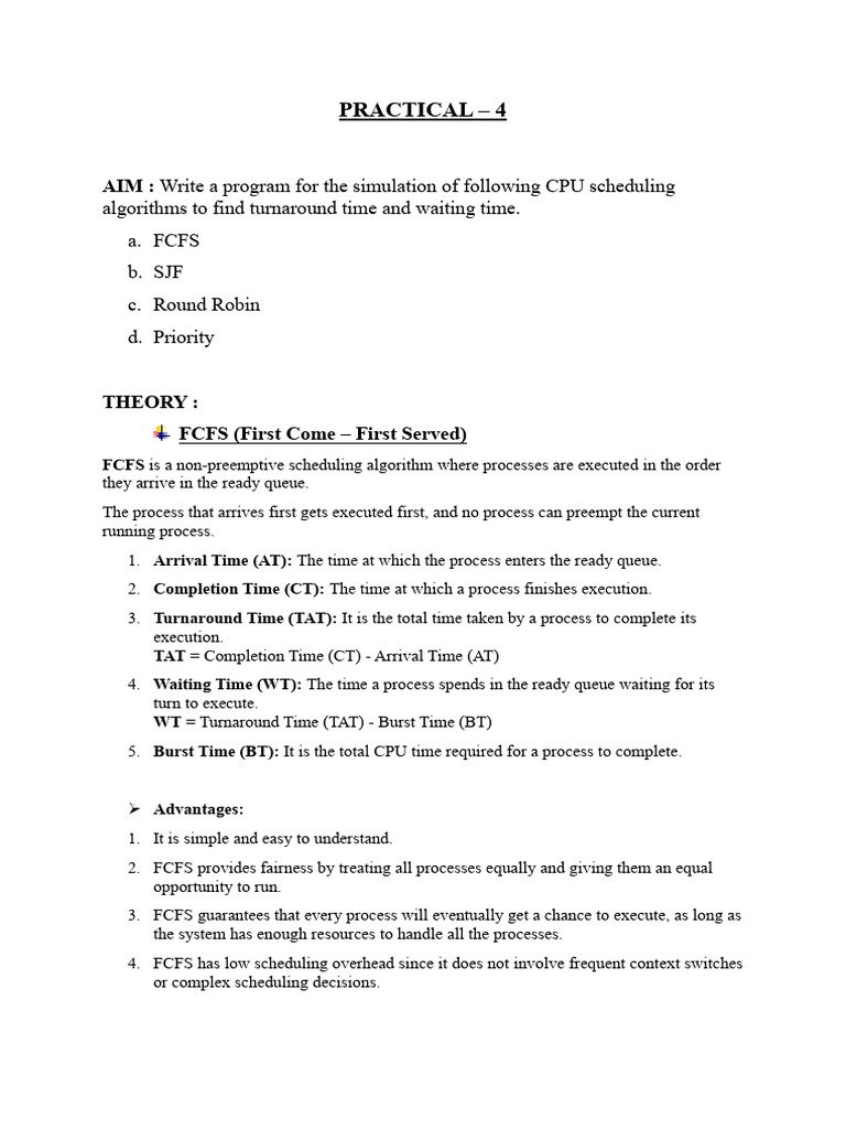Practical 4 Os | PDF | Scheduling (Computing) | Applied Mathematics