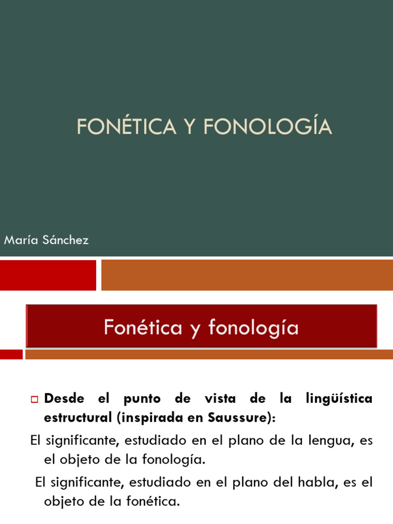 Fonética y Fonología. Conceptos y Unidades | PDF