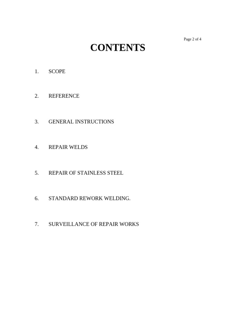 Welding Repair Procedures Rev0 | PDF | Welding | Construction