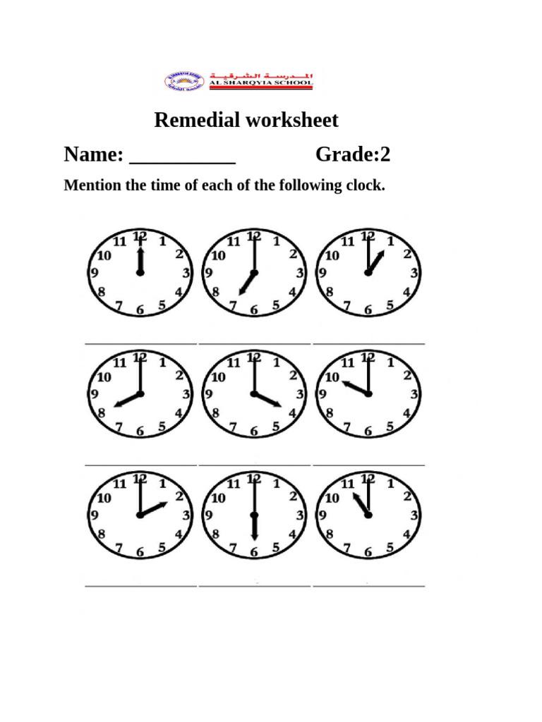 Remedial Worksheet 10 | PDF