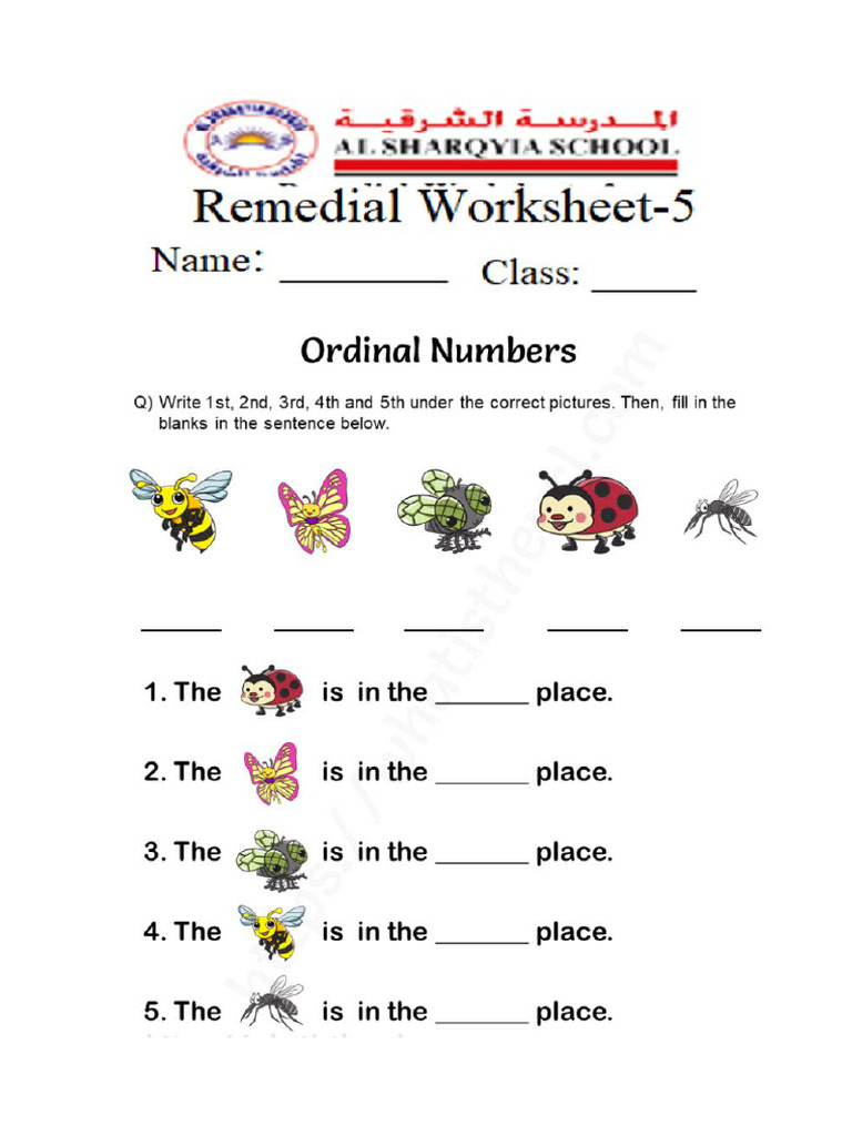 Remedial Worksheet 5 | PDF