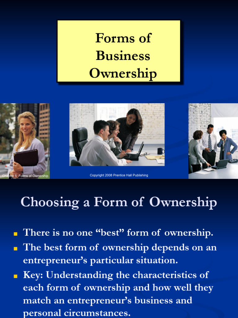 Chapter 2 Forms of Ownership | PDF | Partnership | Corporations