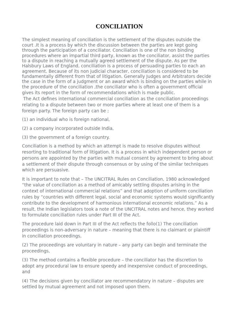 Arbitration and Conciliation | PDF | Alternative Dispute Resolution ...