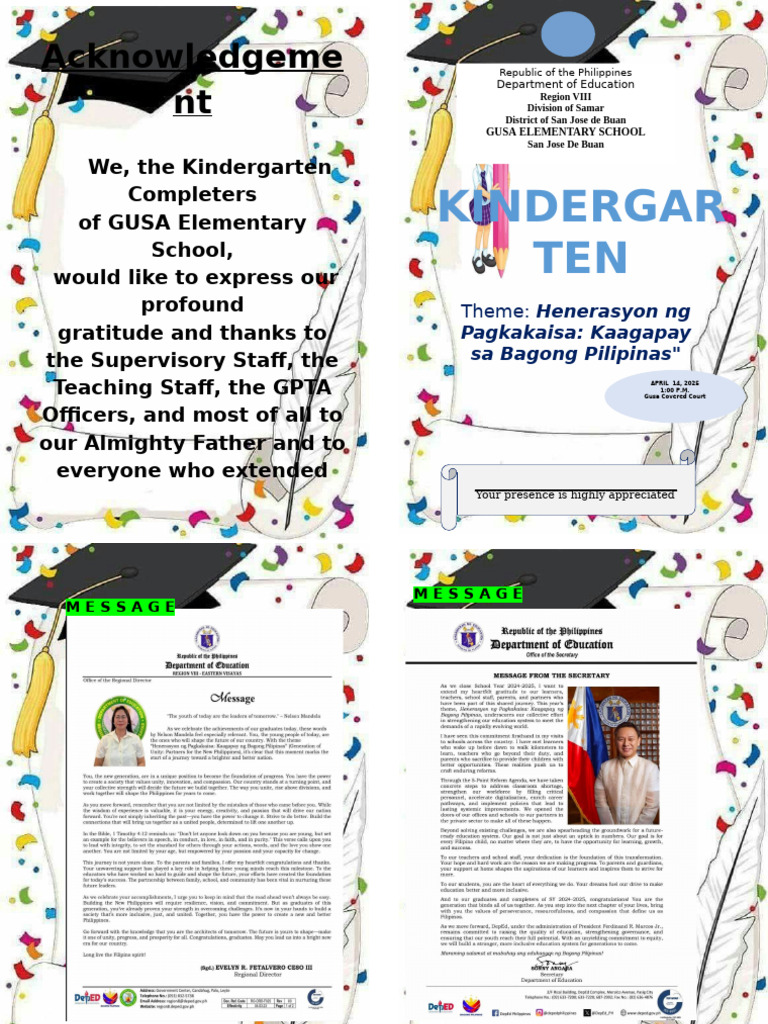 Programme for Kinder Moving Up 2024 | PDF