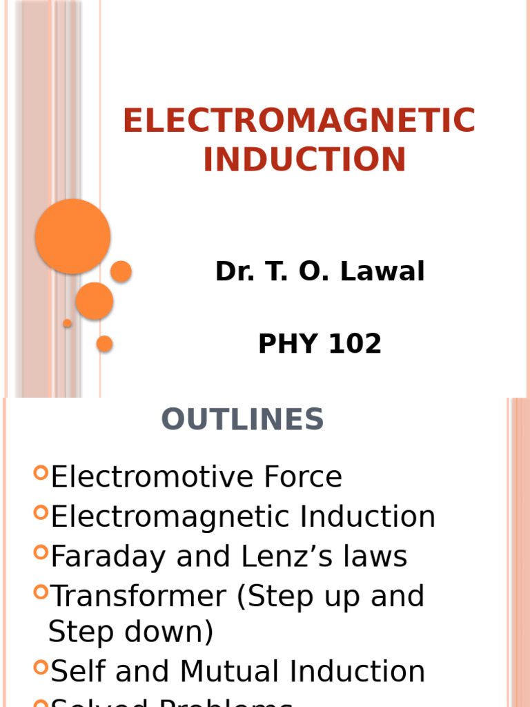 PHY 102-Electromagnetic Induction-2024 (1) | PDF