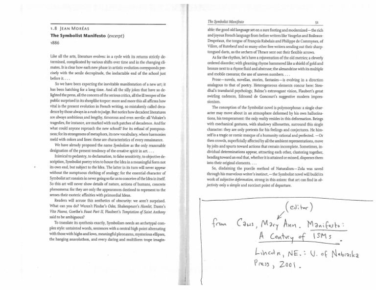 The Symbolist Manifesto Explained | PDF