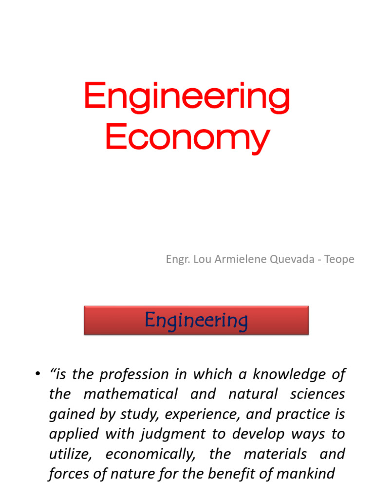 Chapter 1 Introduction To Engineering Economy 2 | PDF | Evaluation ...