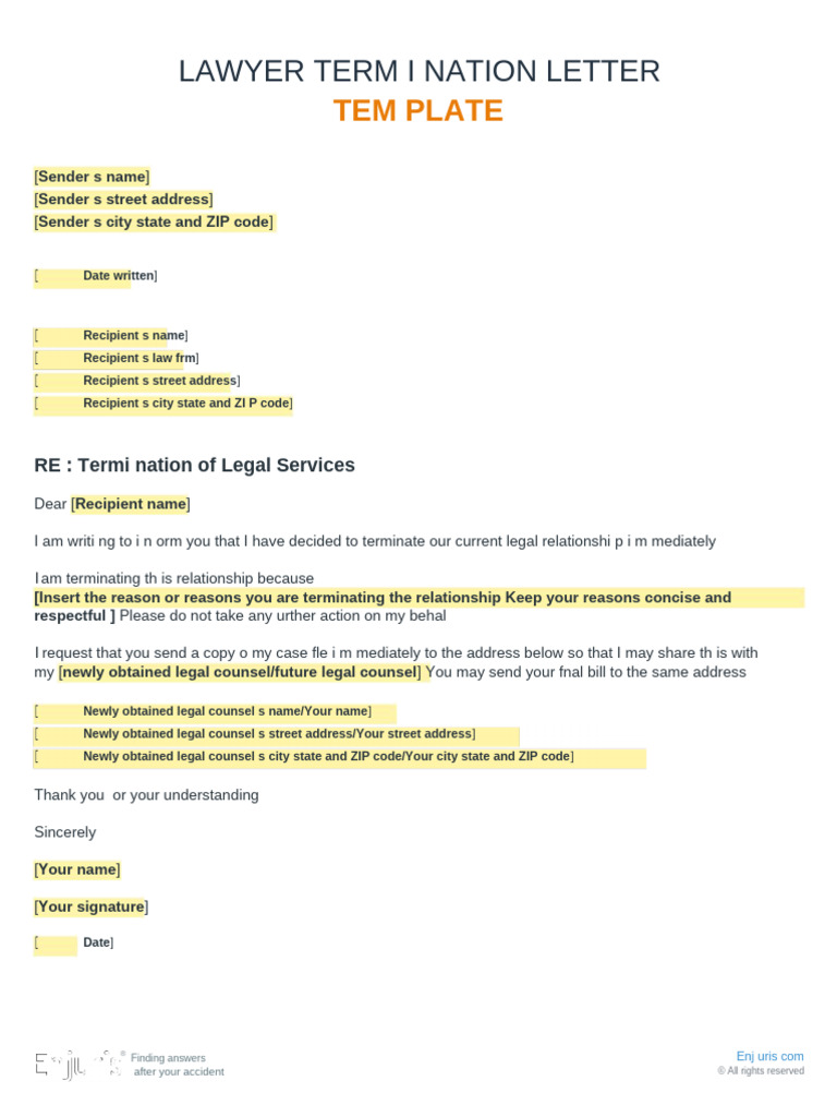 Lawyer Termination Letter Template - Lawyer-Termination-Letter-Template ...