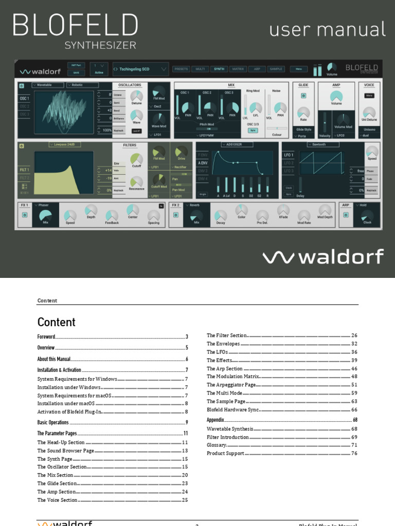 Blofeld Plugin-Manual | PDF | Pitch (Music) | Electronic Oscillator