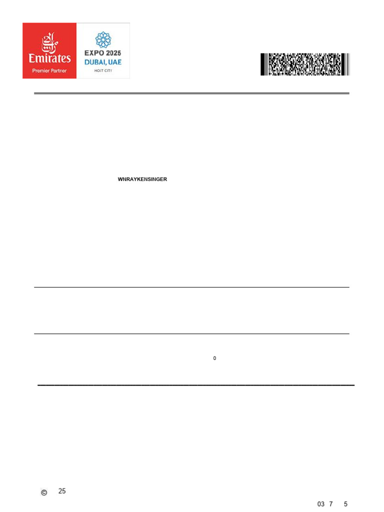 Emirates Return Ticket | PDF | Airlines | Civil Aviation