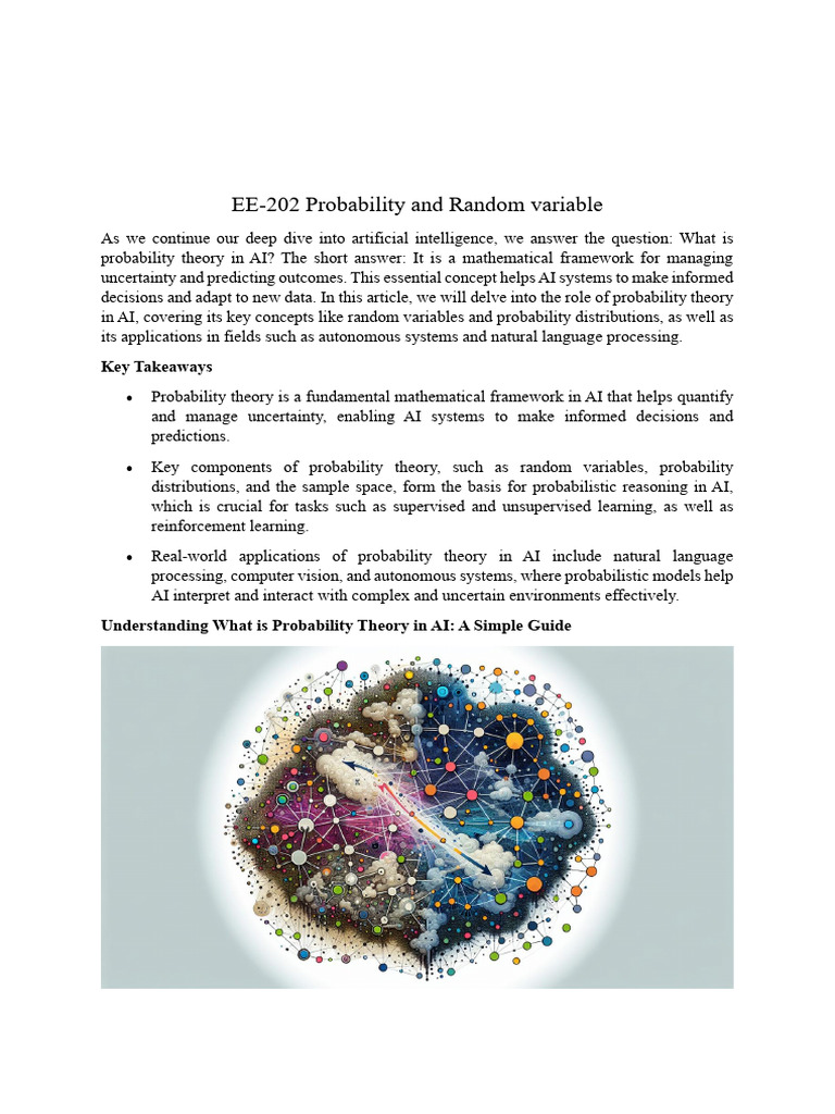 Understanding What Is Probability Theory in AI | PDF | Artificial ...
