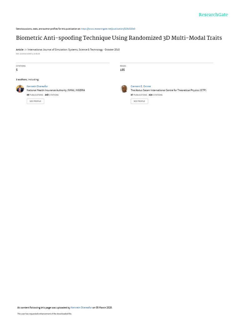 Biometric_Anti-spoofing_Technique_Using_Randomized | PDF | Biometrics ...