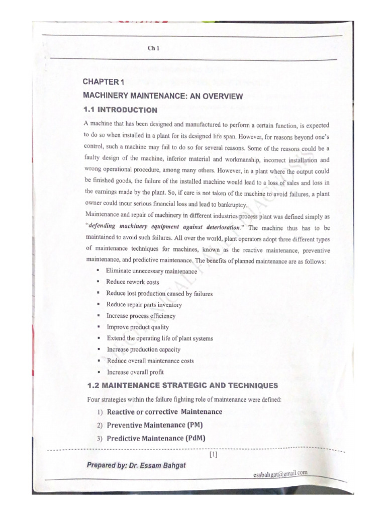 IPE 407 MAINTENANCE | PDF