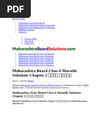 6th Class Marathi Paper | PDF