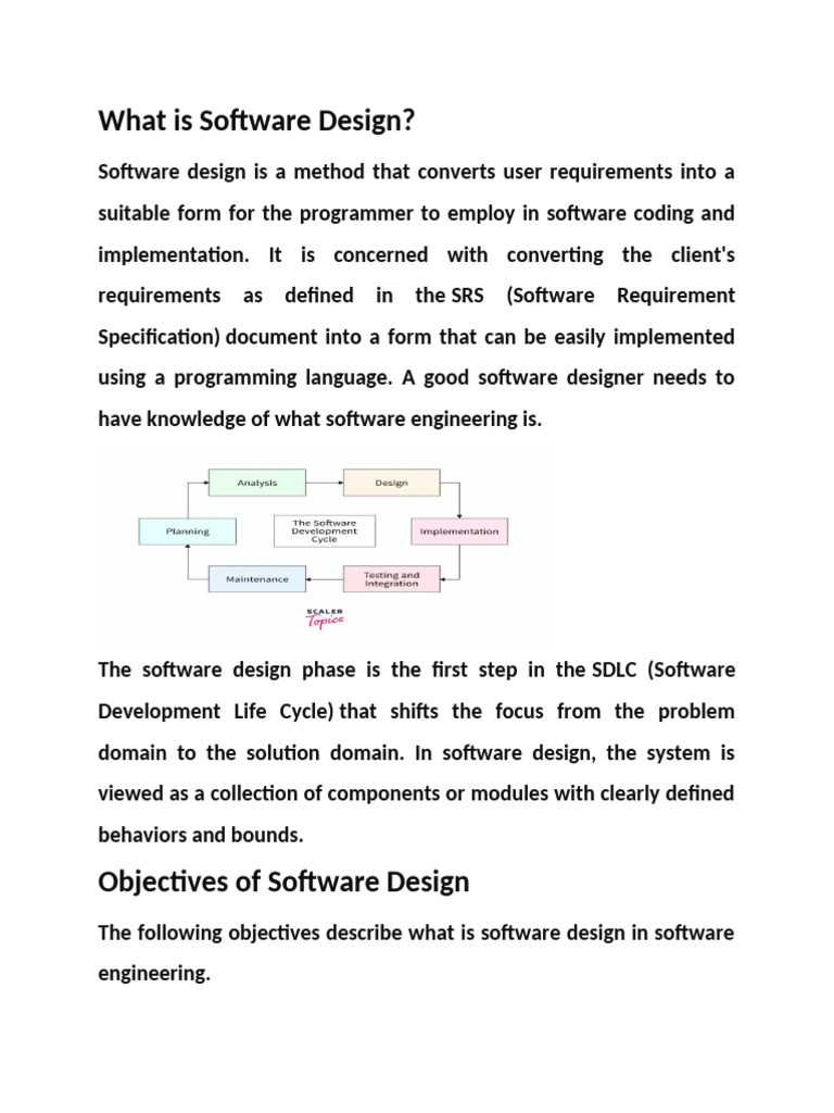 What is Software Design concept | PDF | System | Software