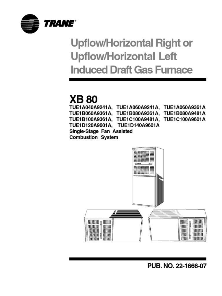 Trane XB80 Schematic | PDF | Thermostat | Mechanical Engineering