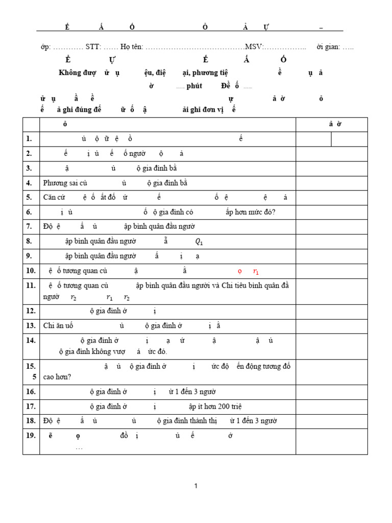 XSTK - Tham khảo thực hành Excel - SV | PDF