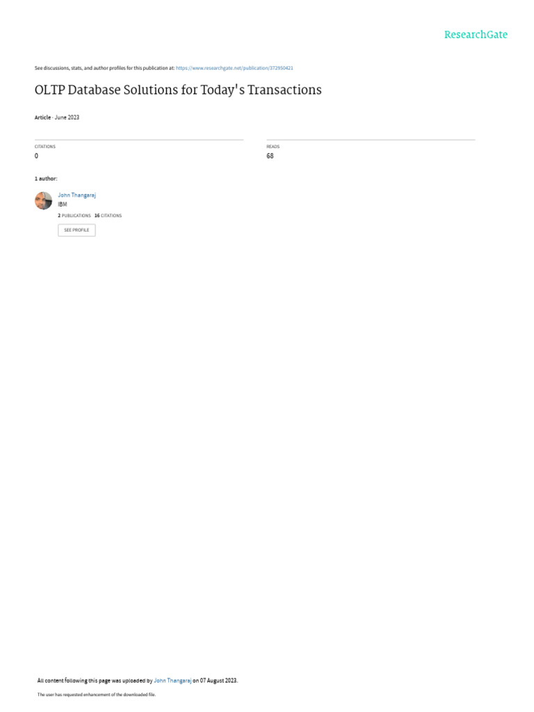 Dataversity-JohnThangaraj-06-12-23 | PDF | Databases | Cloud Computing