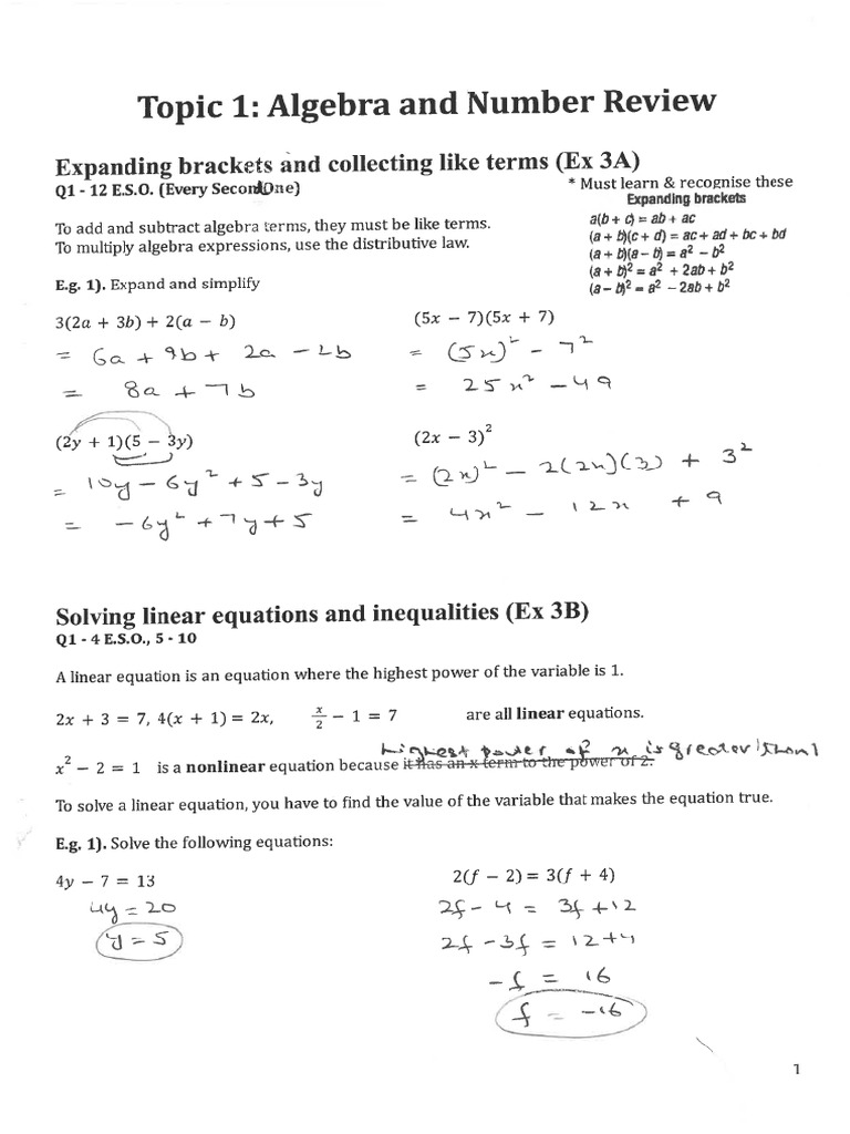 9ELMS - Topic 1 (Chap3&2 Solutions) | PDF