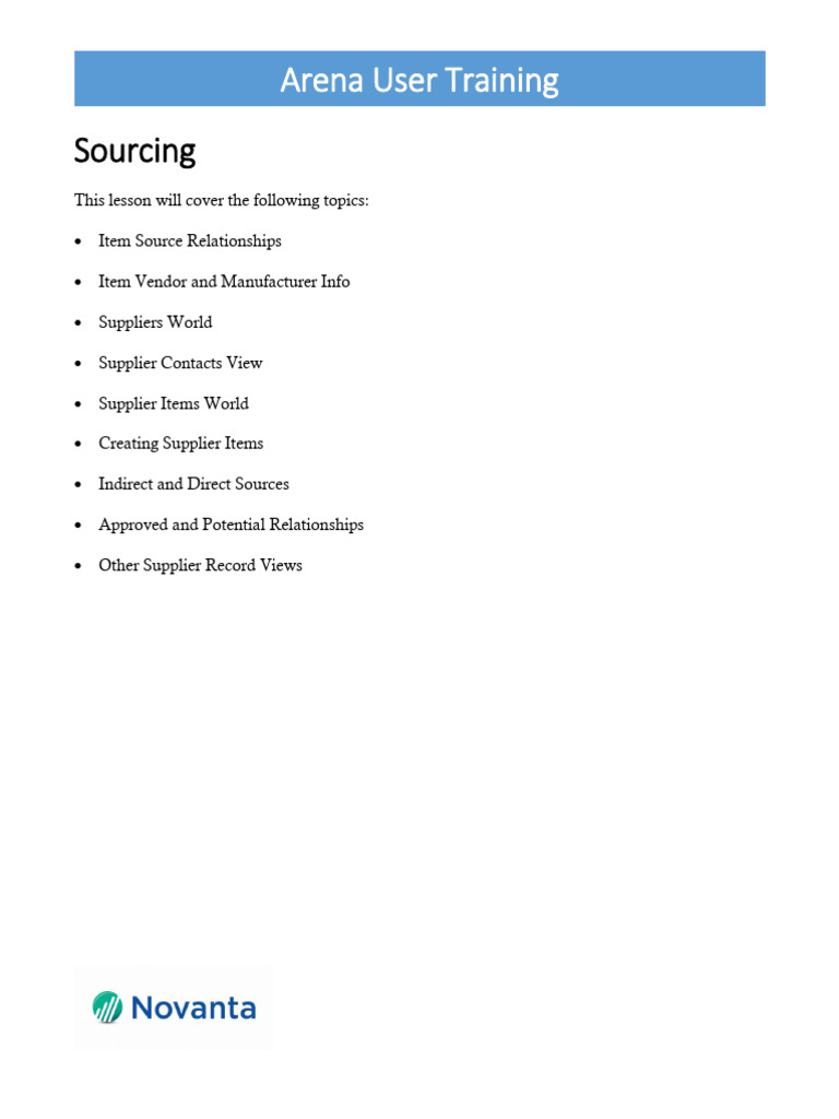 Arena User Training - Sourcing | PDF | World Wide Web | Internet & Web