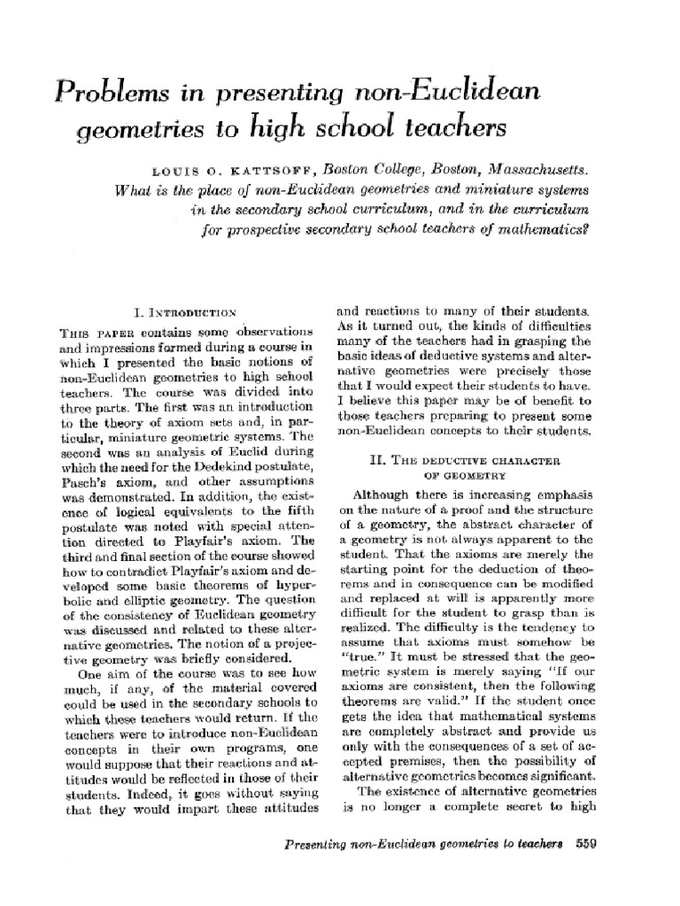 The Mathematics Teacher Vol. 53, No. 7 (NOVEMBER 1960), Pp. 559-563 (5 ...