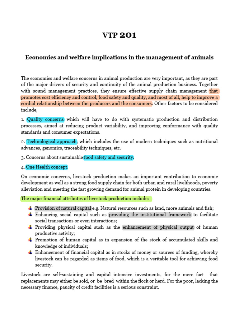 Economics and Welfare Implications in The Management of All Species-1 ...