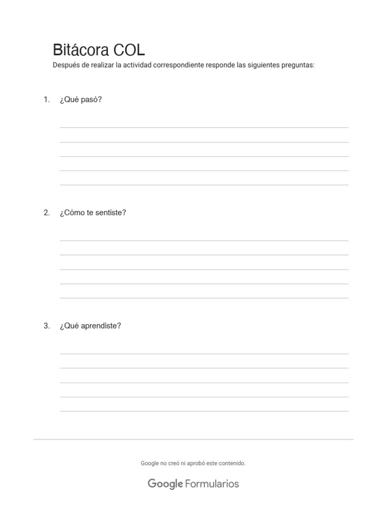 Bitácora COL | PDF