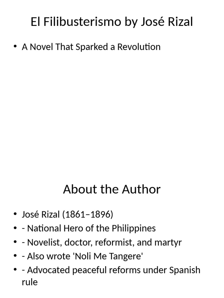 El Filibusterismo Presentation | PDF