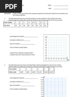 Linear Regression Practice Worksheet | PDF | Regression Analysis ...