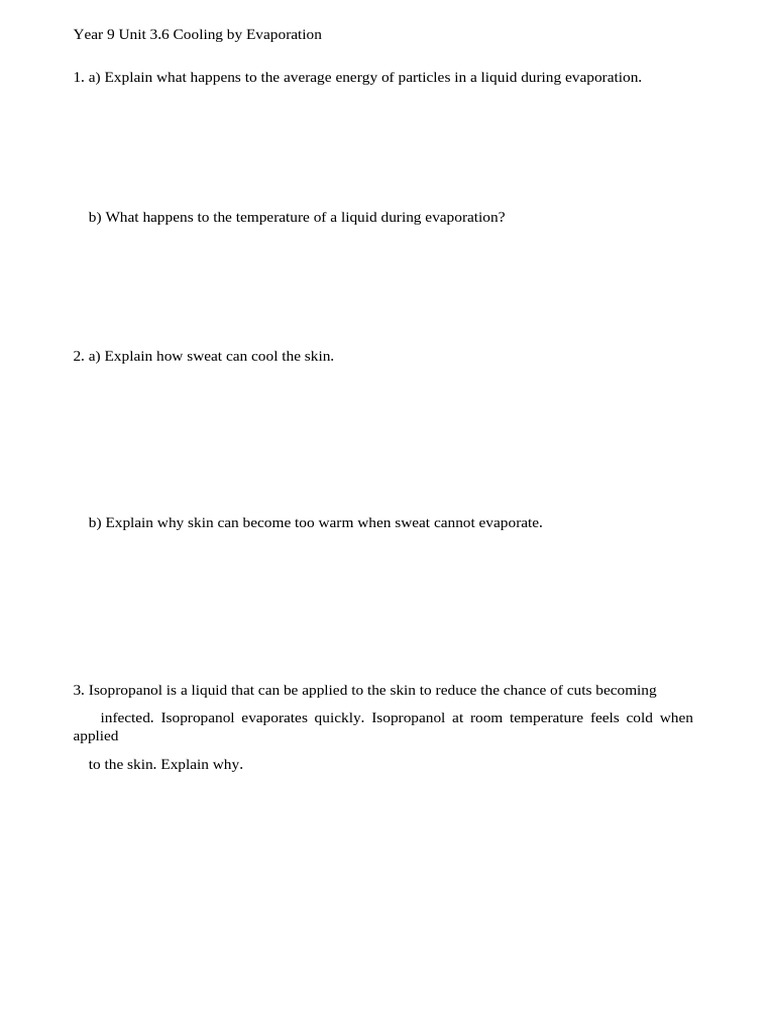 3.6 Cooling by Evaporation | PDF