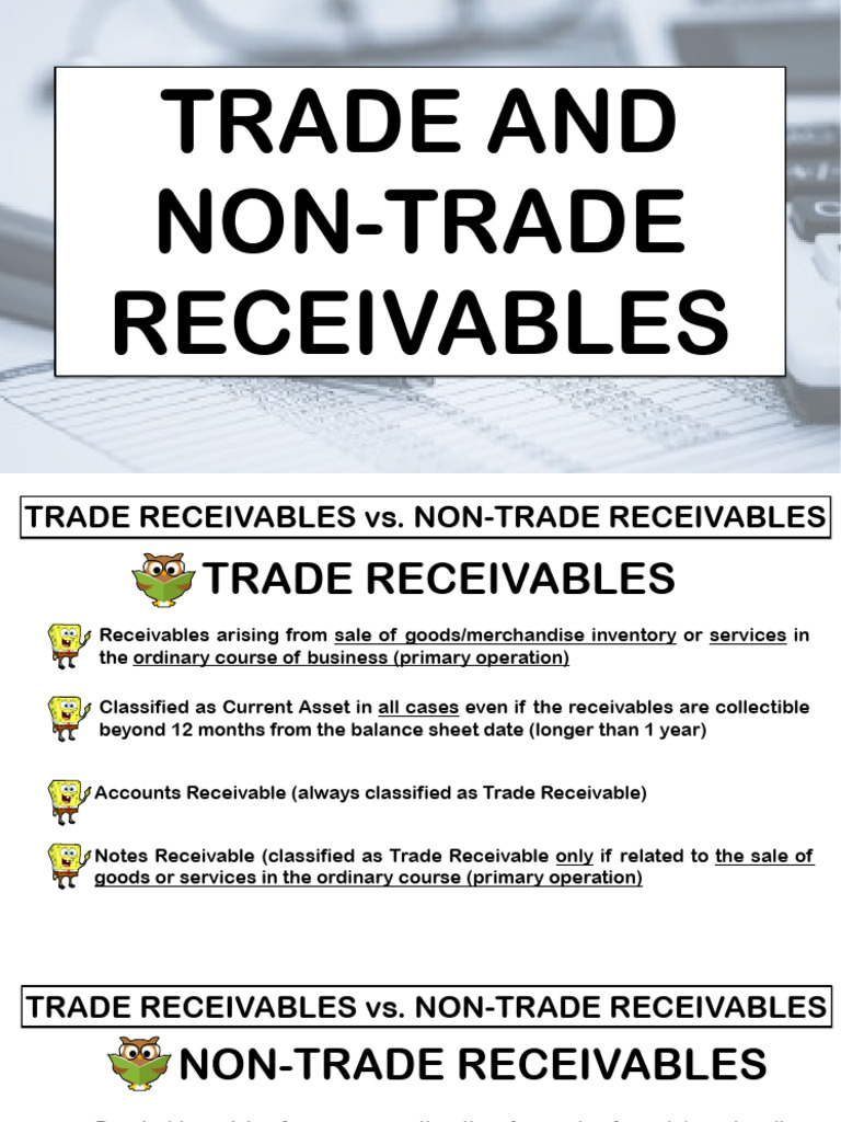 Lecture Notes - Trade and Non-Trade Receivables | PDF | Debits And ...