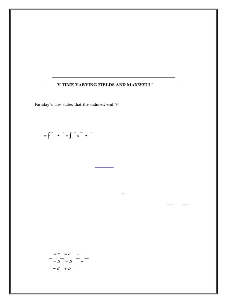 Anna University-EMF-Unit IV - 2marks | PDF | Electromagnetic Induction | Electromagnetic Field