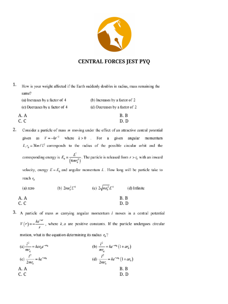 Central Forces Jest | PDF