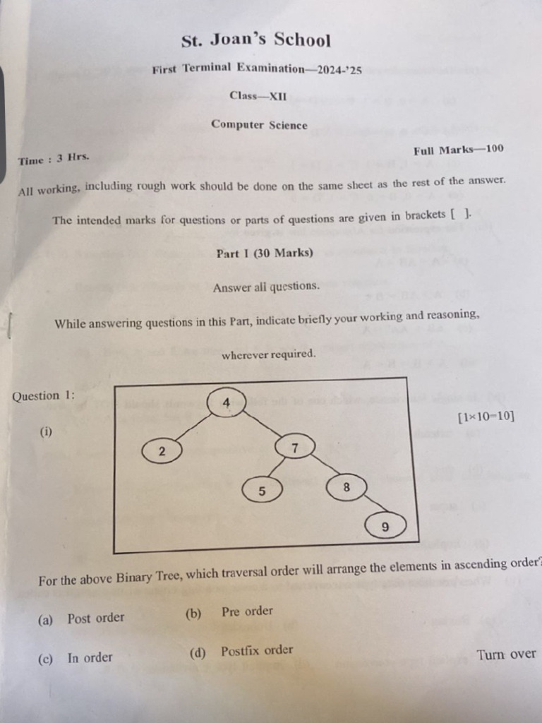 Class 12 Isc Question Paper | PDF