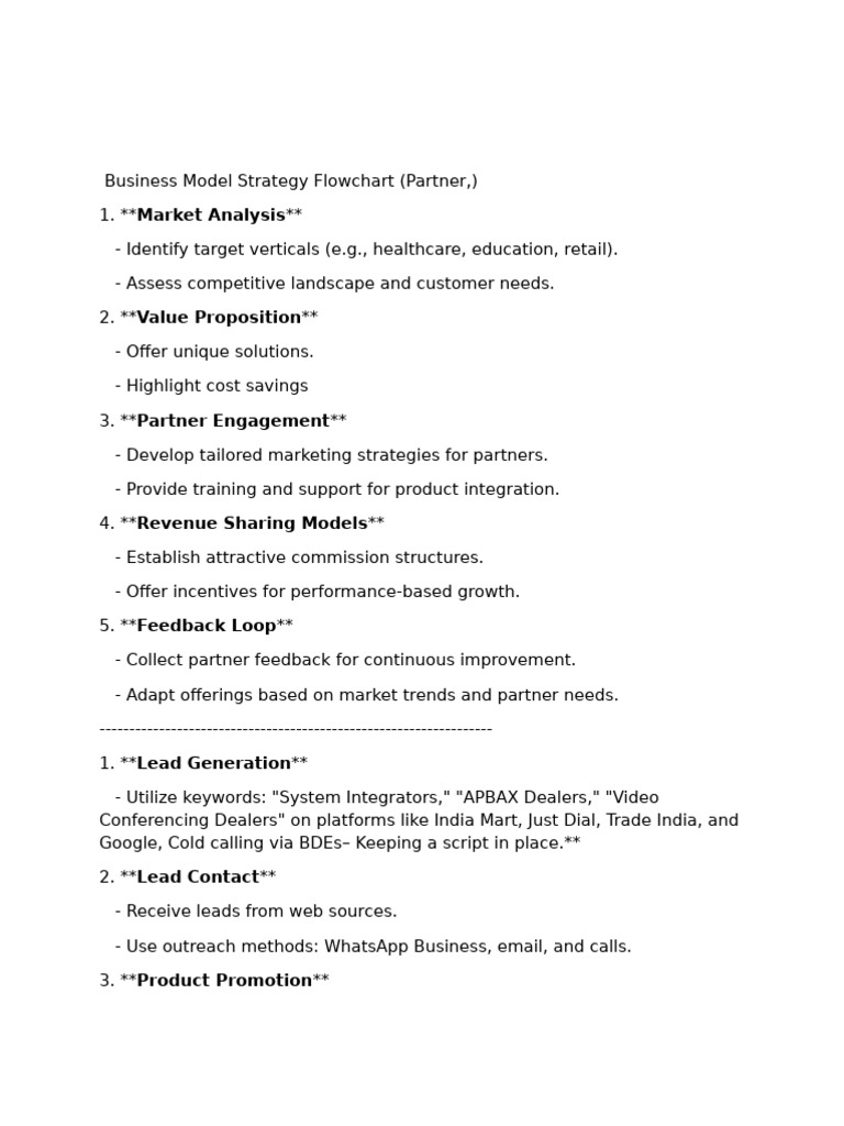 Business Model Strategy Flowchart Guide | PDF